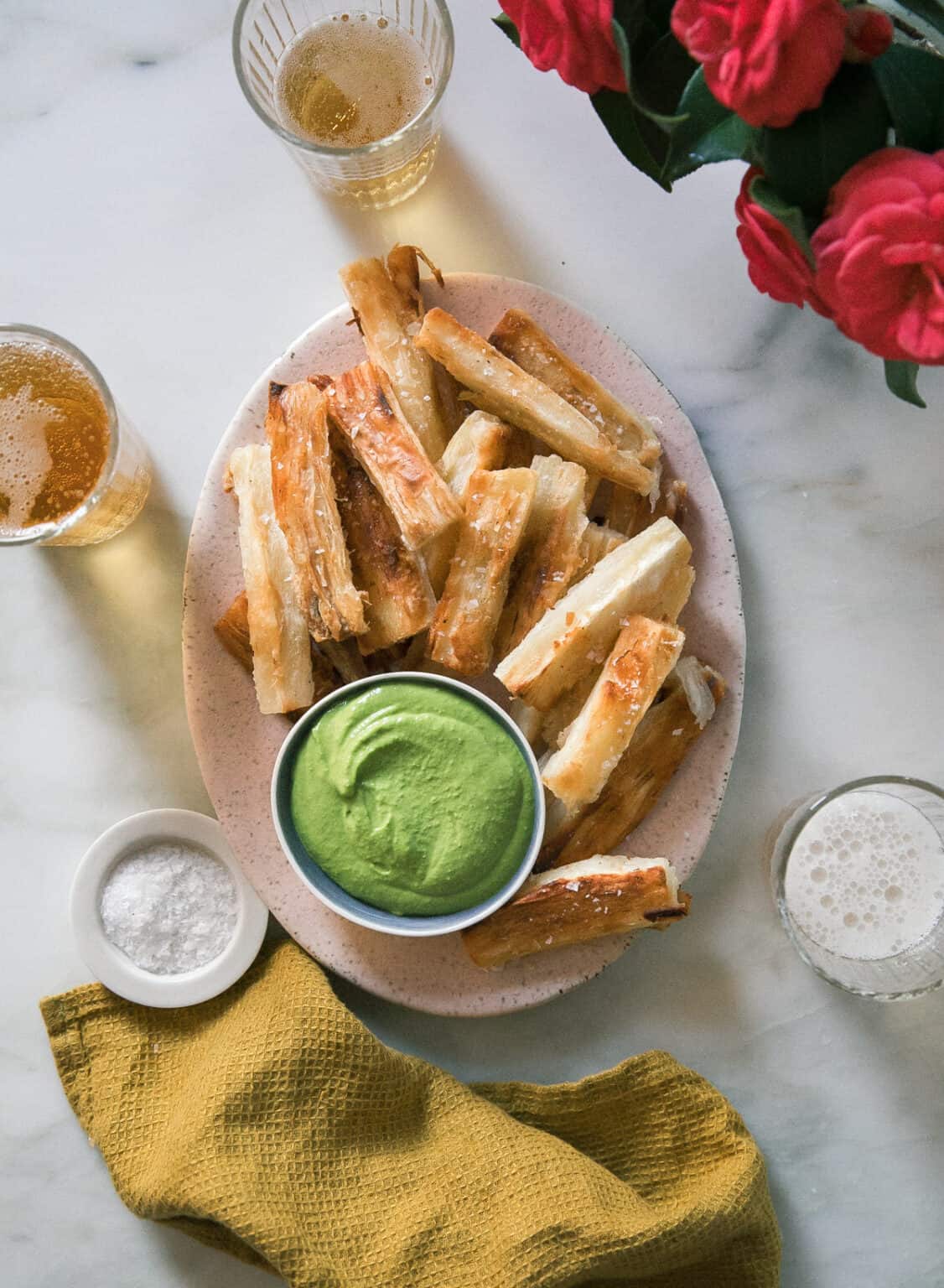 Yucca Fries [Yuca Frita con Aji Verde] - A Cozy Kitchen