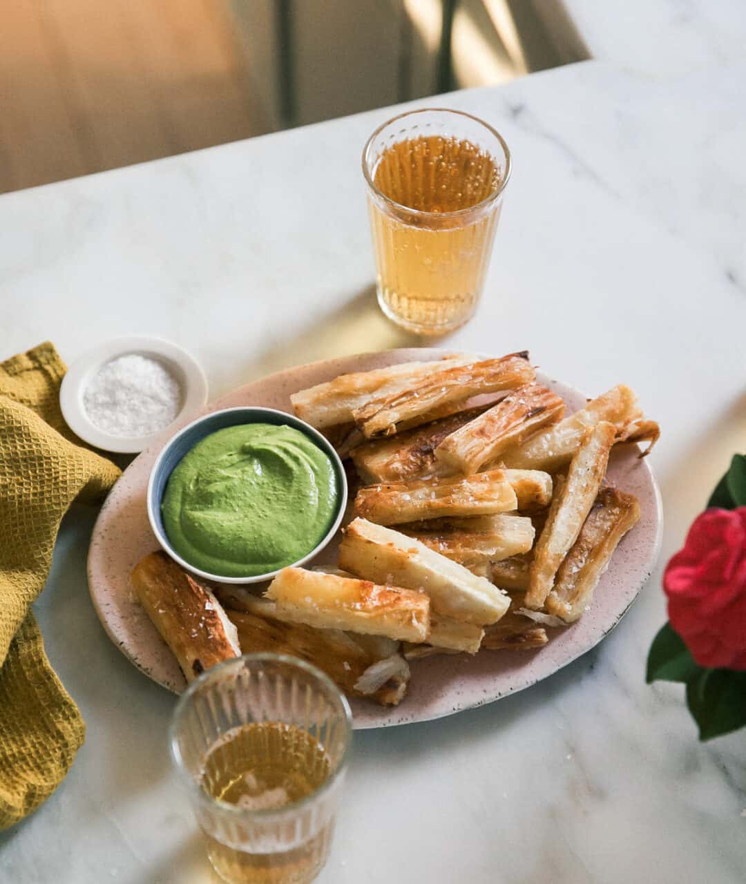 Yucca Fries [Yuca Frita con Aji Verde] - A Cozy Kitchen