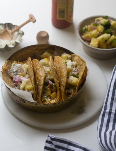 Summer Squash QuesaTaco (Quesadilla + Taco) w/Pineapple Salsa - A Cozy ...