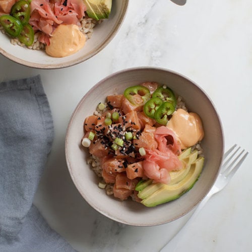 Poke Bowl - A Cozy Kitchen