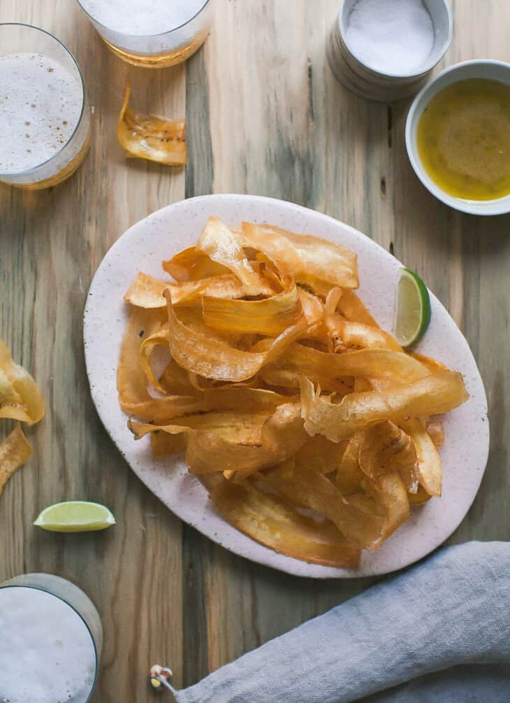 Plantain Chips with Mojo Sauce (Whole 30) - A Cozy Kitchen