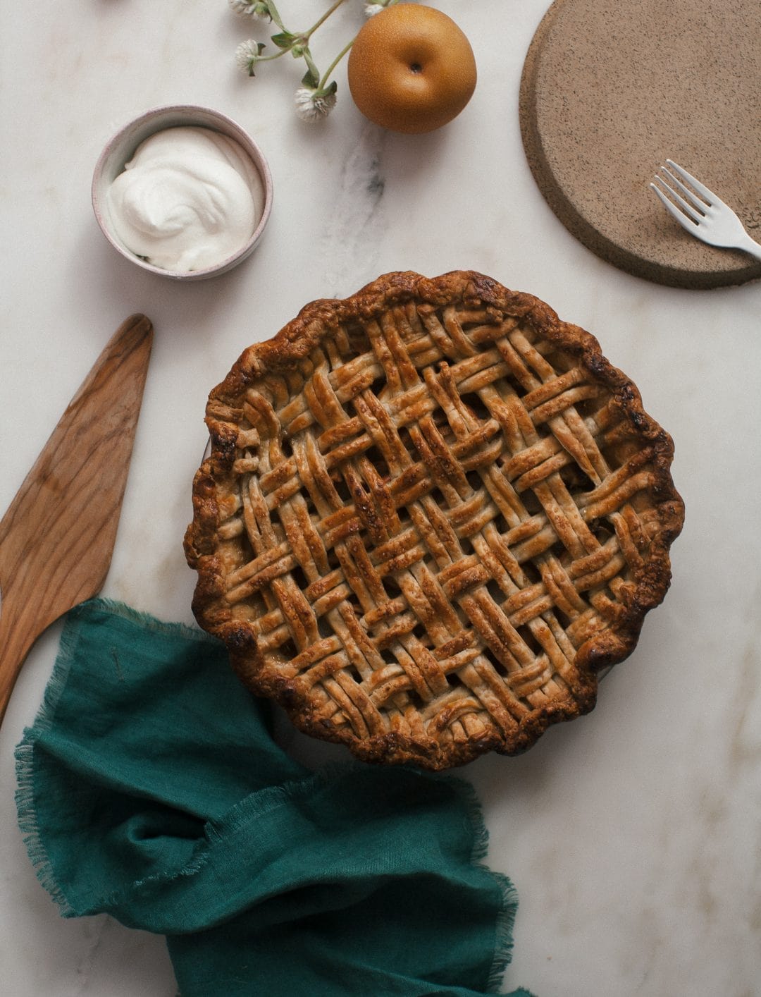 Asian Pear Pie - A Cozy Kitchen