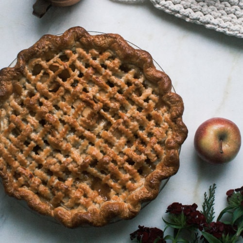 Miso Caramel Apple Pie - A Cozy Kitchen