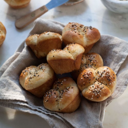 'Everything' Cloverleaf Rolls - A Cozy Kitchen