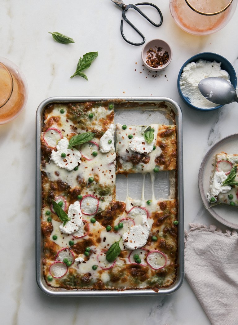 Spring Detroit-Style Pizza - A Cozy Kitchen