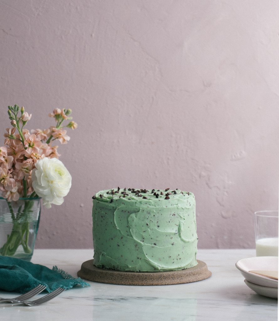 Mint Chocolate Chip Cake - A Cozy Kitchen