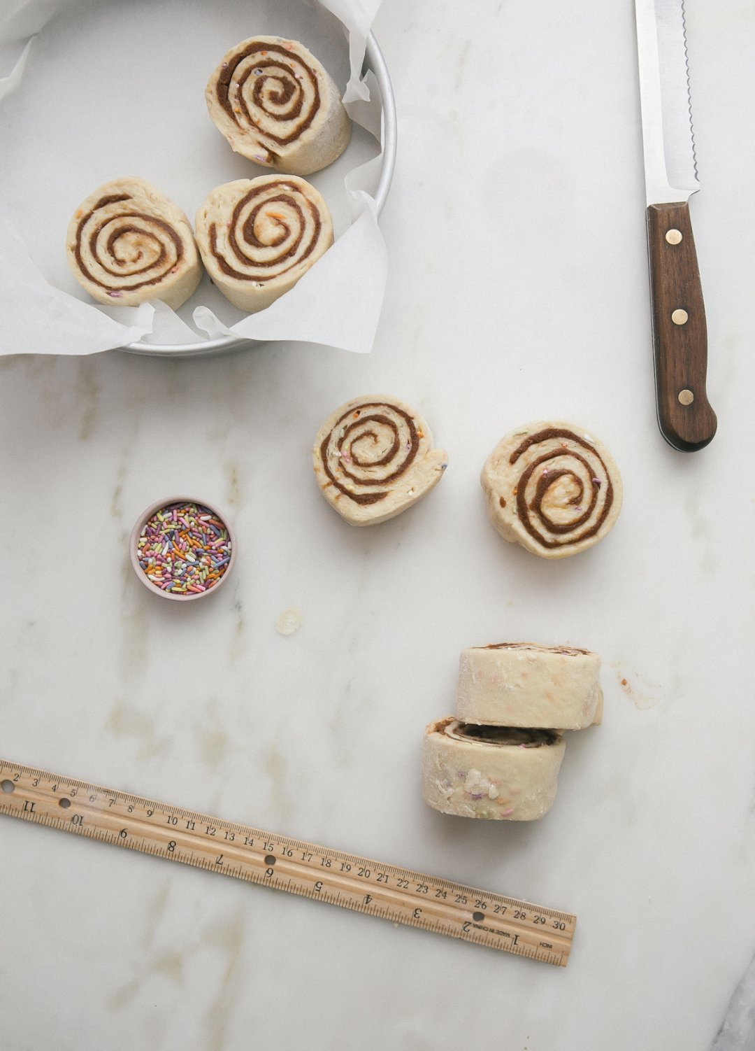 Funfetti Cinnamon Rolls - A Cozy Kitchen