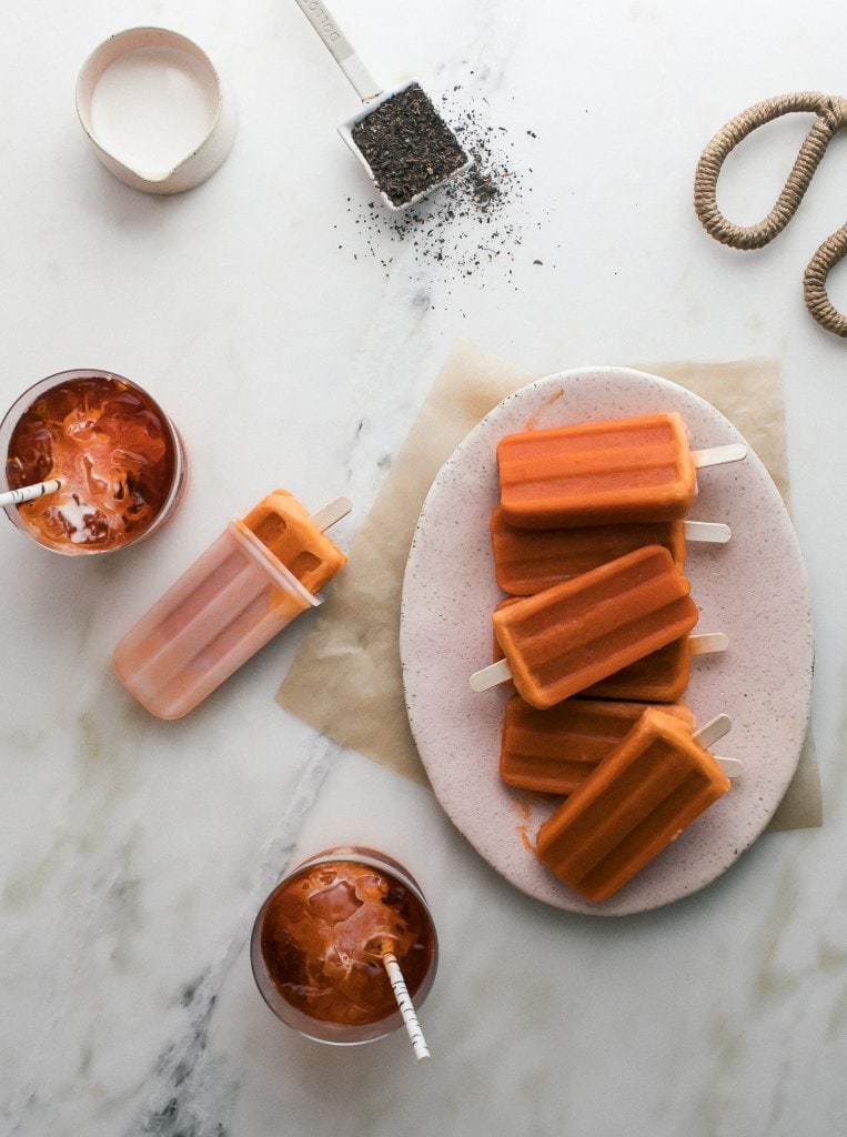 Thai Tea Coconut Popsicles - A Cozy Kitchen