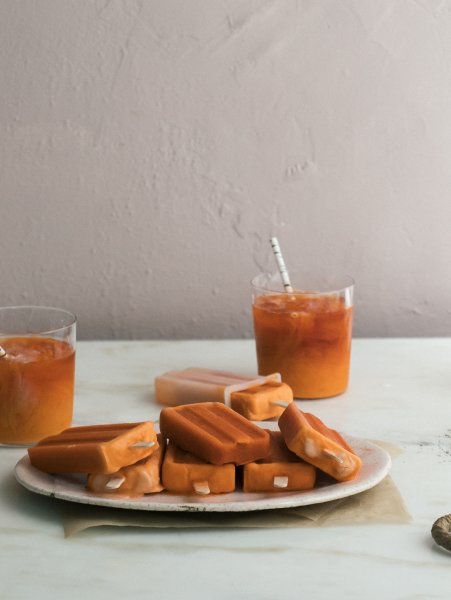 Thai Tea Coconut Popsicles - A Cozy Kitchen