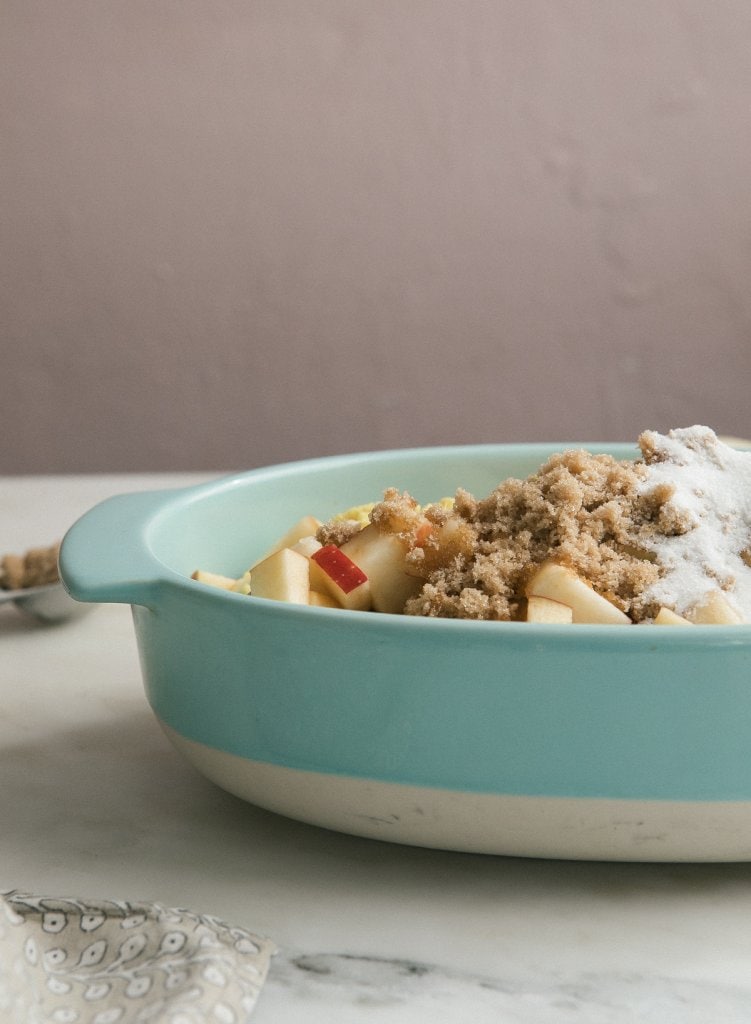 Burnt Butter Pear + Apple Crumble - A Cozy Kitchen