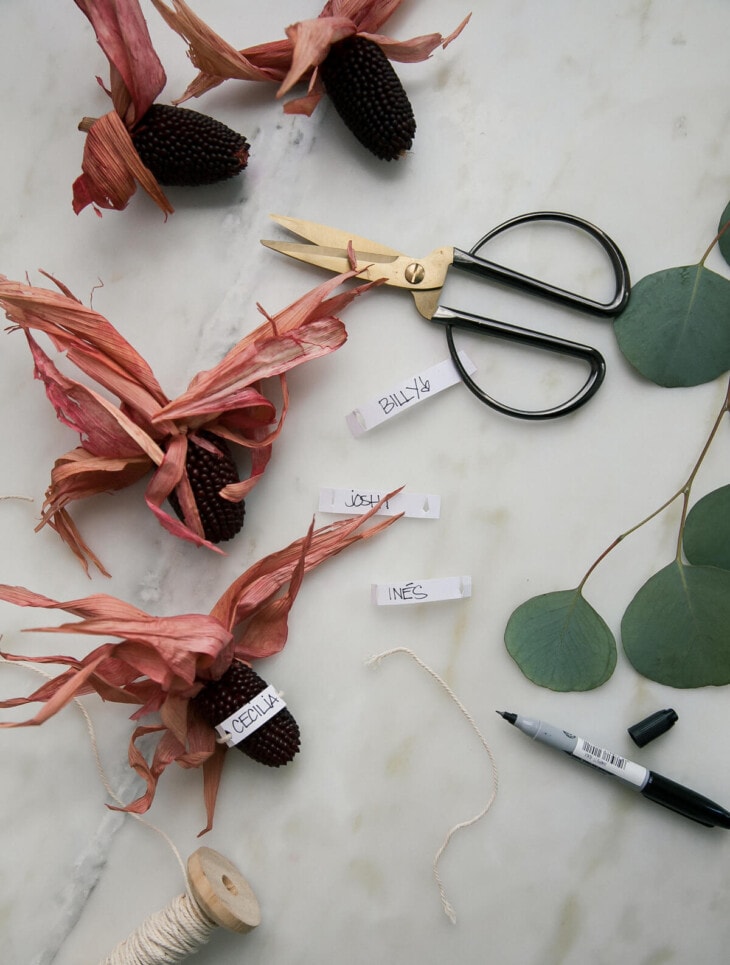 Corn Name Tags - A Cozy Kitchen