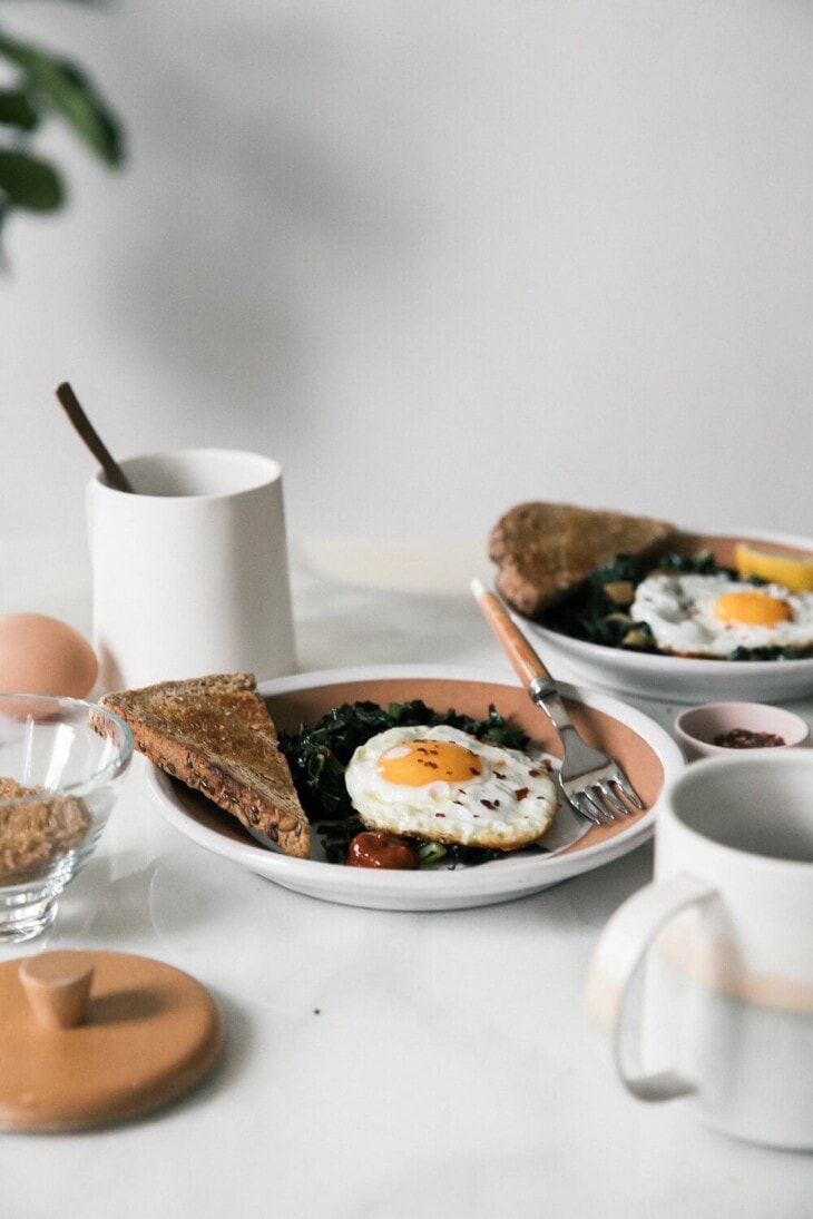 Olive Oil Fried Eggs Recipe - Breakfast - A Cozy Kitchen