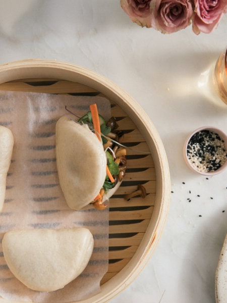 Vegetarian Bao Buns with Mushrooms - A Cozy Kitchen