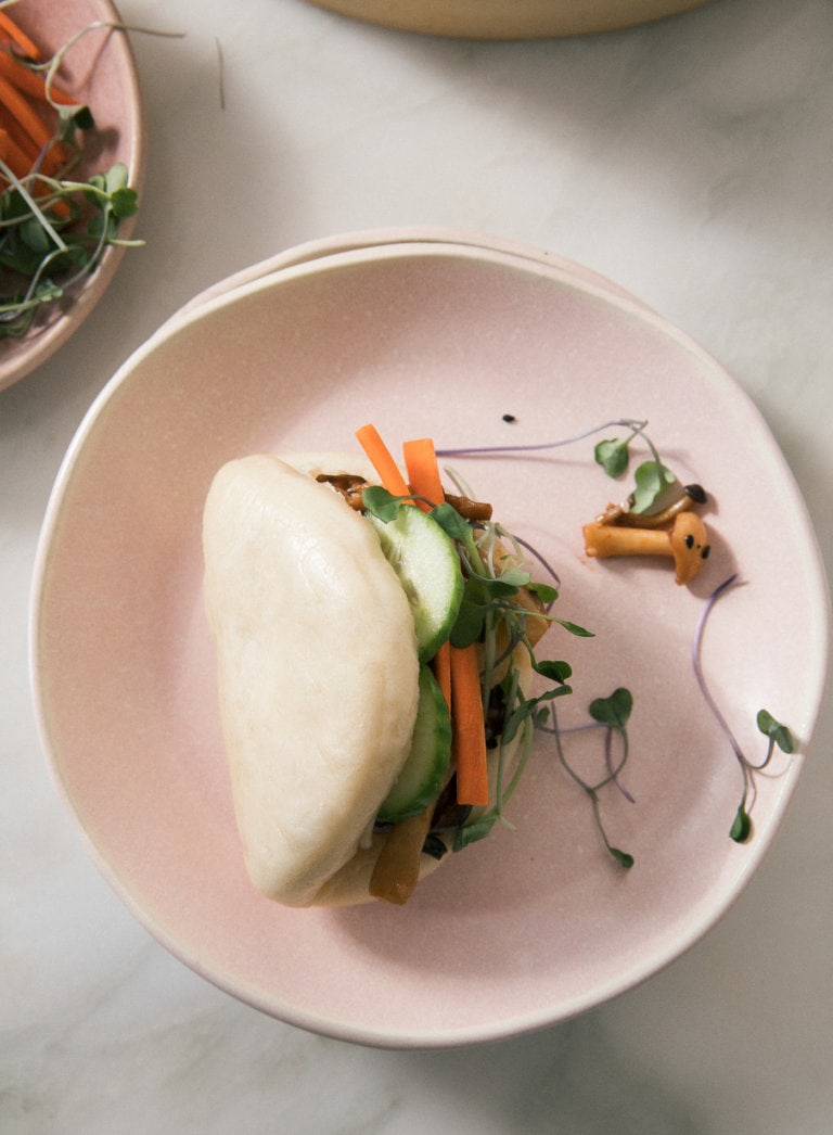 Vegetarian Bao Buns with Mushrooms - A Cozy Kitchen