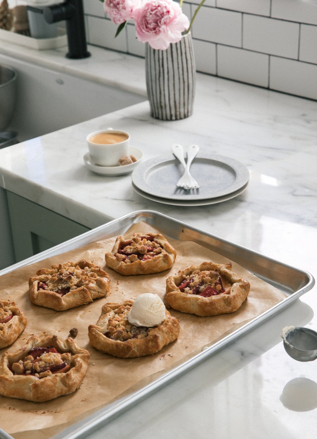 Mini Peach Galettes - A Cozy Kitchen