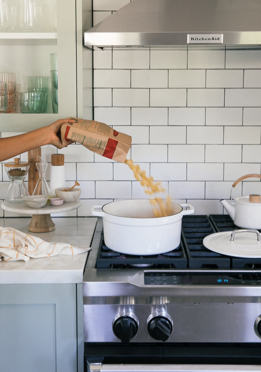 Seven Layer Pasta Salad - A Cozy Kitchen