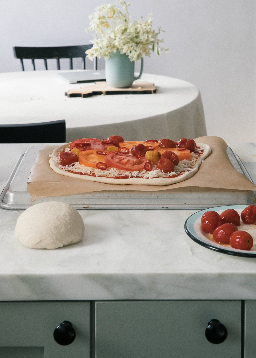 Heirloom Tomato Pizza - A Cozy Kitchen