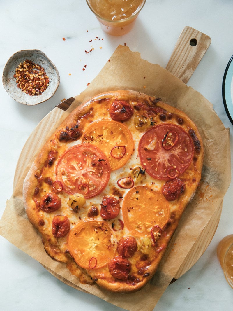 Heirloom Tomato Pizza - A Cozy Kitchen