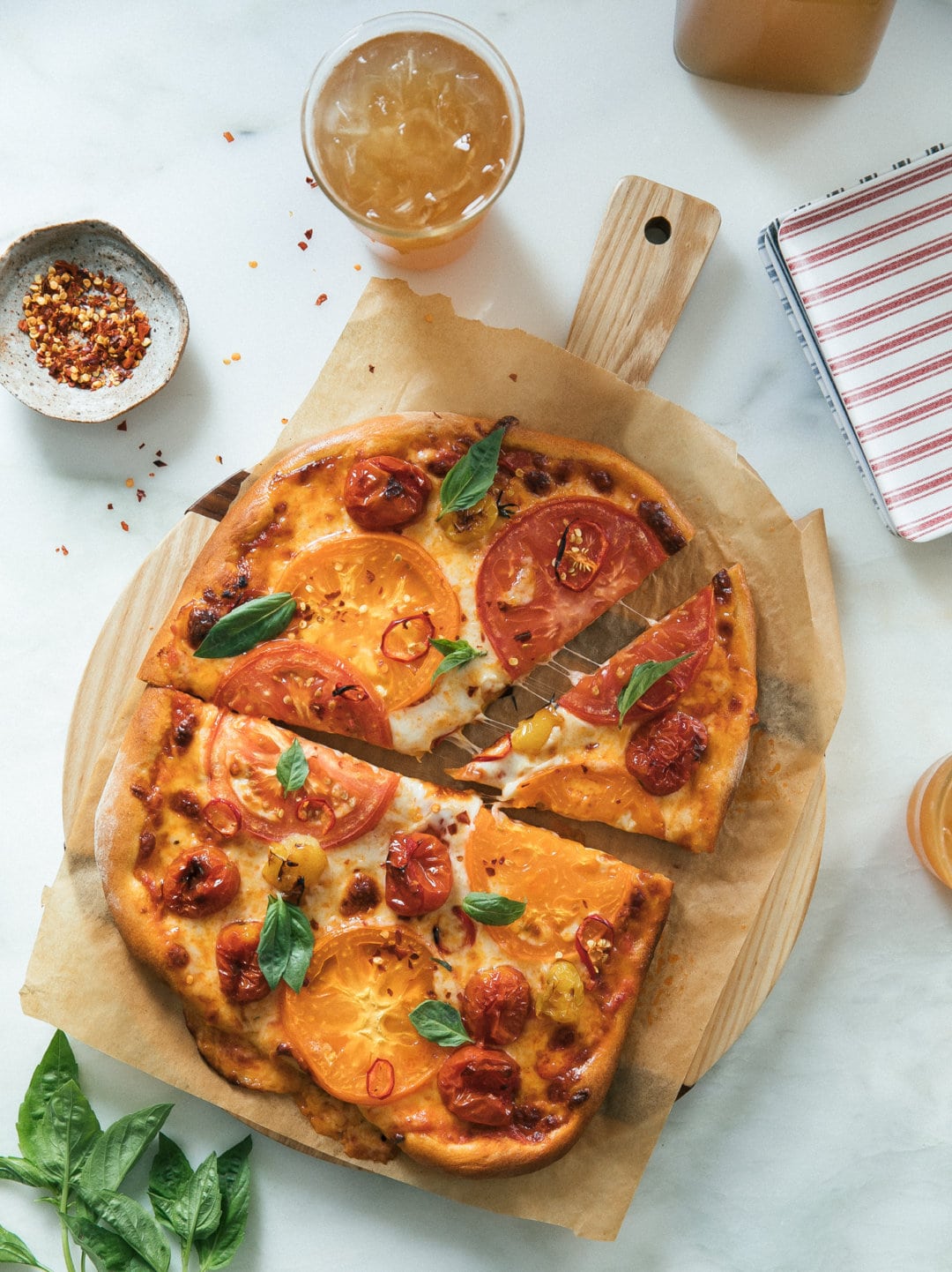 Heirloom Tomato Pizza - A Cozy Kitchen