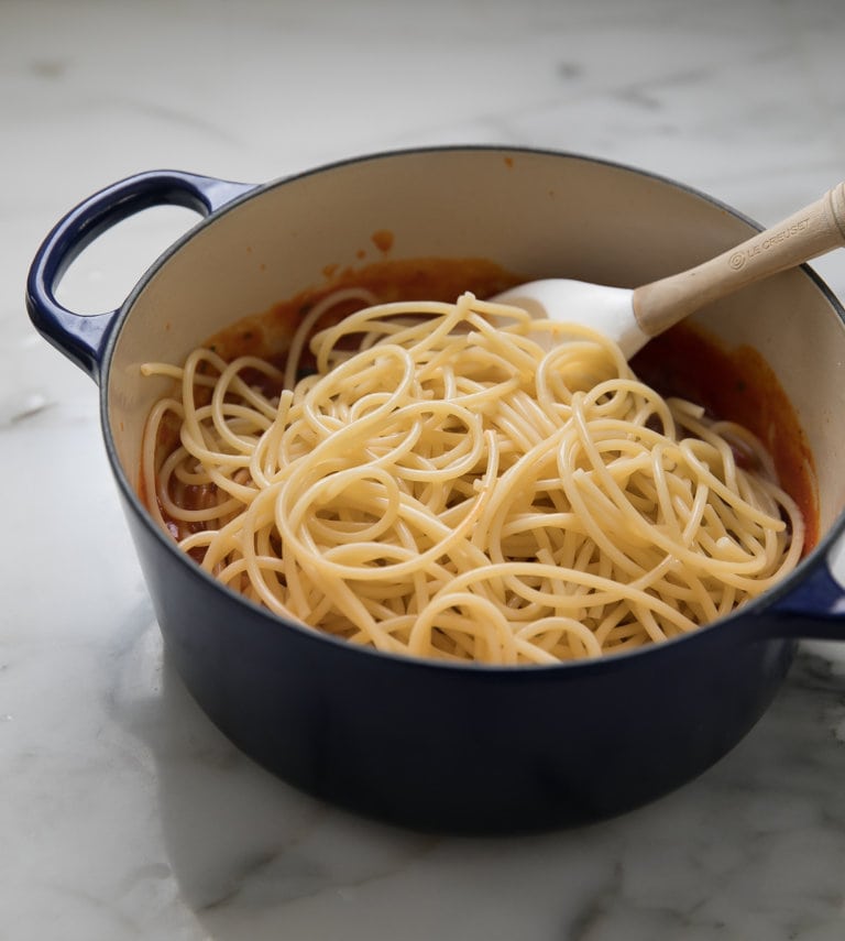 Spicy Lobster Bucatini with Burrata - A Cozy Kitchen