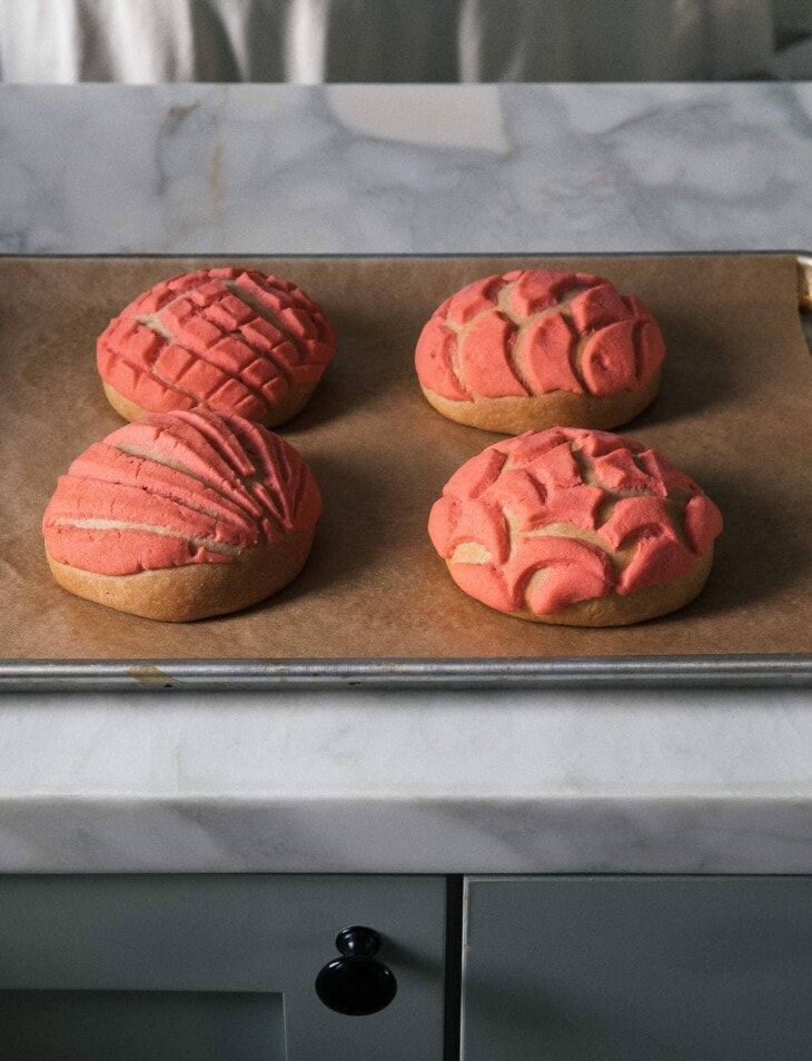 Conchas (Mexican Pan Dulce) - A Cozy Kitchen Conchas Recipe
