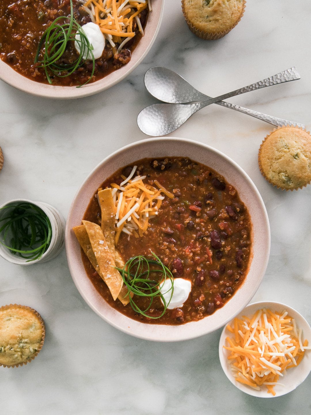 Instant Pot Vegan Chili with Quinoa - A Cozy Kitchen