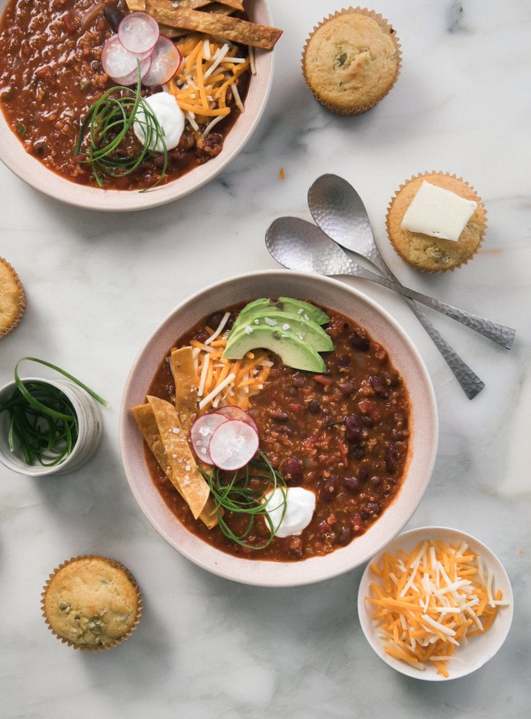 Instant Pot Vegan Chili with Quinoa - A Cozy Kitchen