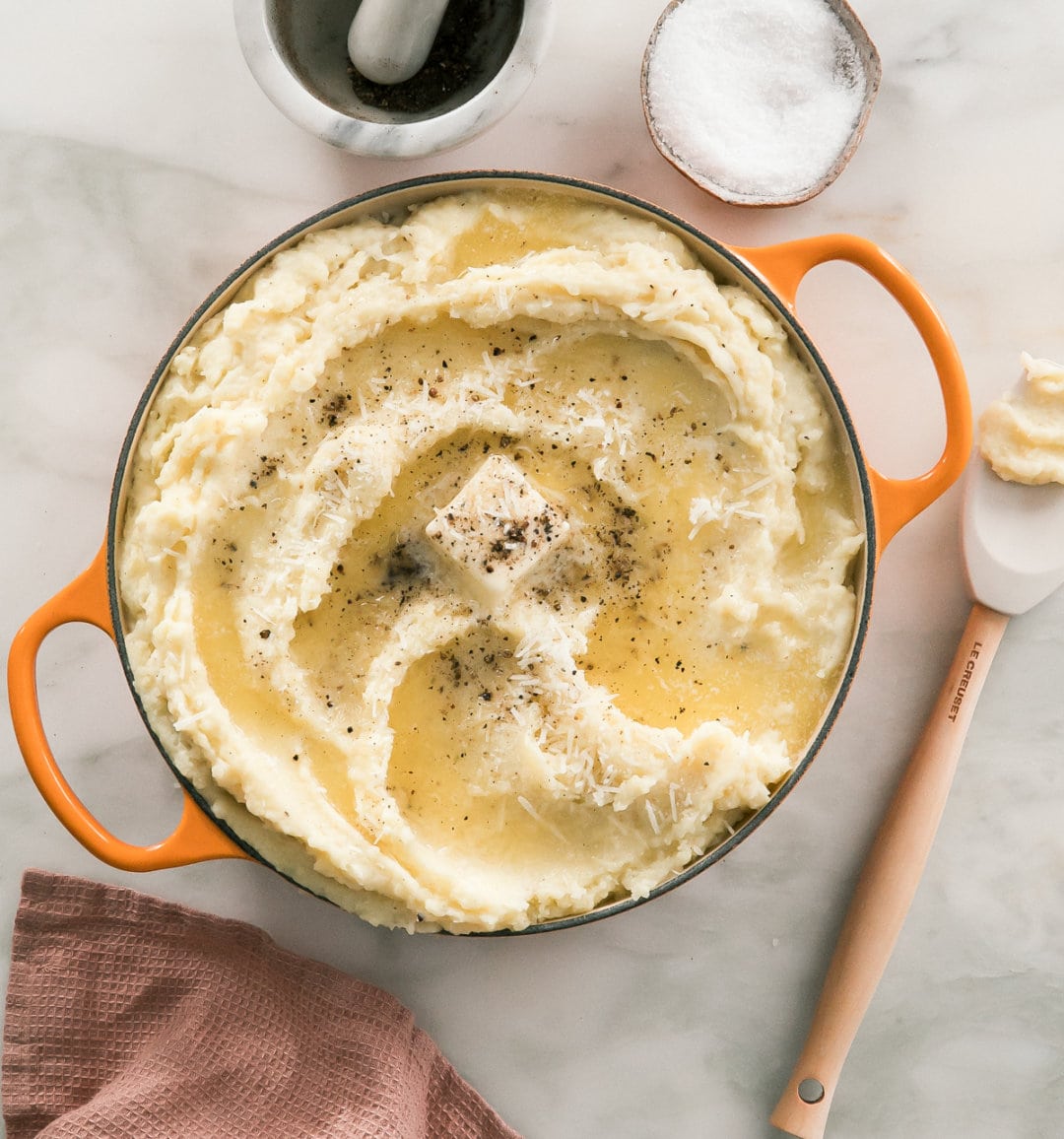 Cacio e Pepe Mashed Potatoes Recipe - A Cozy Kitchen