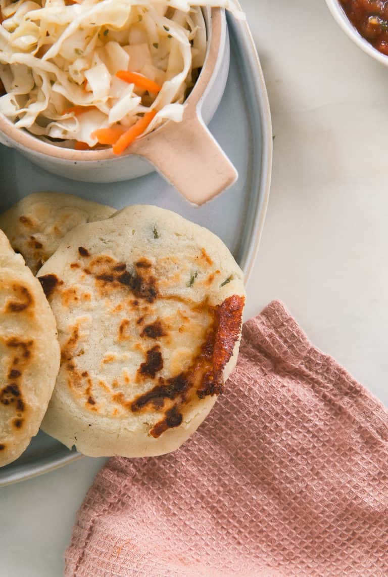 Pupusas Recipe w/ Curtido and Salsa Roja {Authentic Salvadorian Recipe]