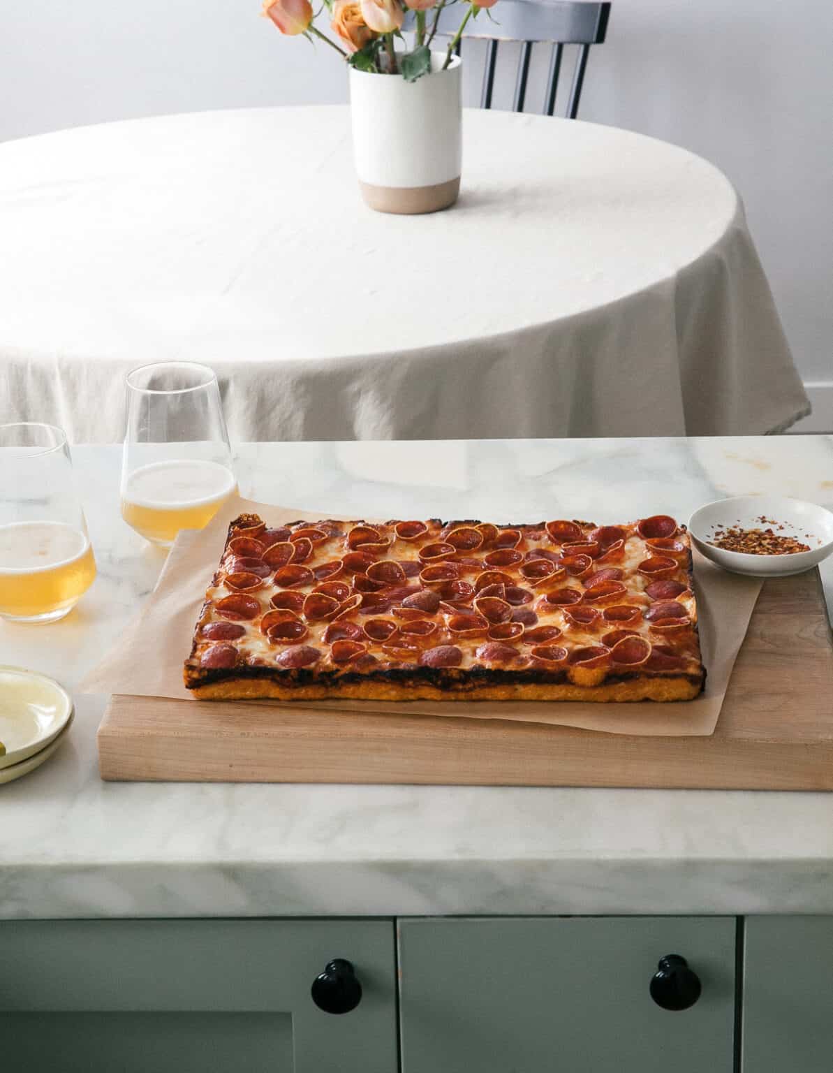 Detroit Style Pizza - A Cozy Kitchen