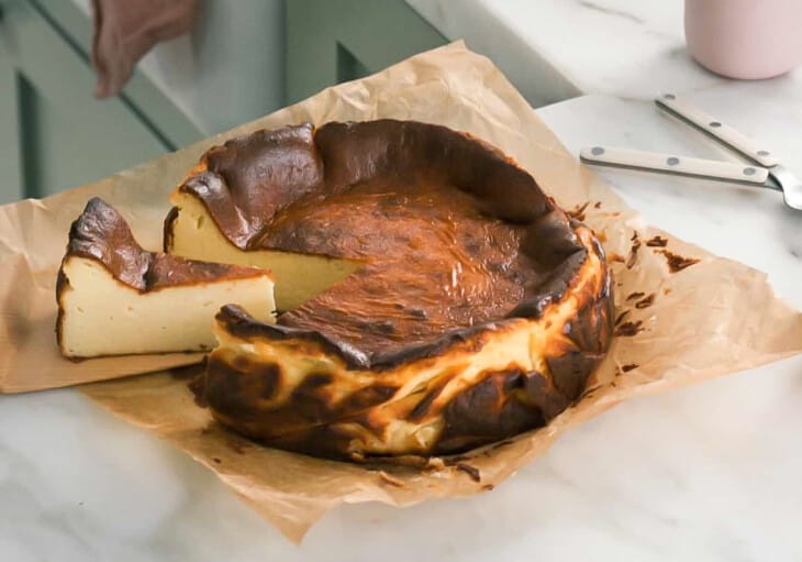 Burnt Basque Cheesecake - A Cozy Kitchen