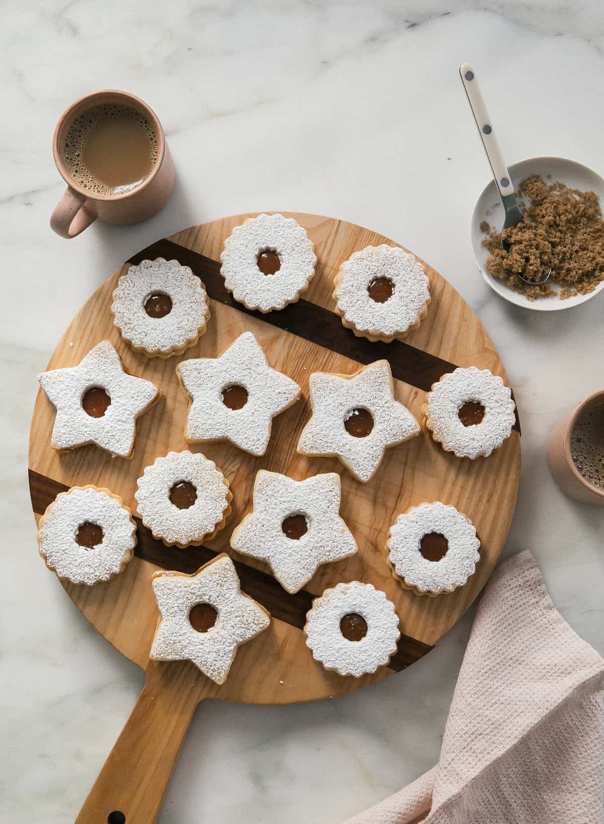 Salted Caramel Linzer Cookies - A Cozy Kitchen