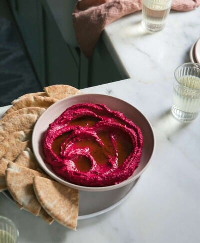 Beet Hummus - A Cozy Kitchen