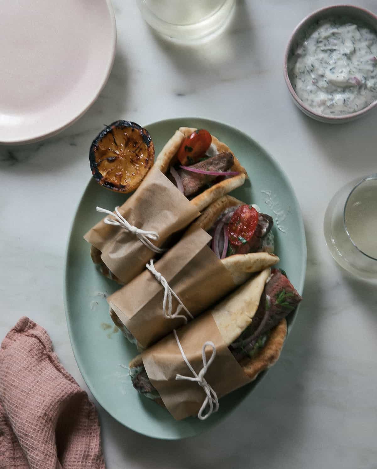 Steak Gyros - A Cozy Kitchen