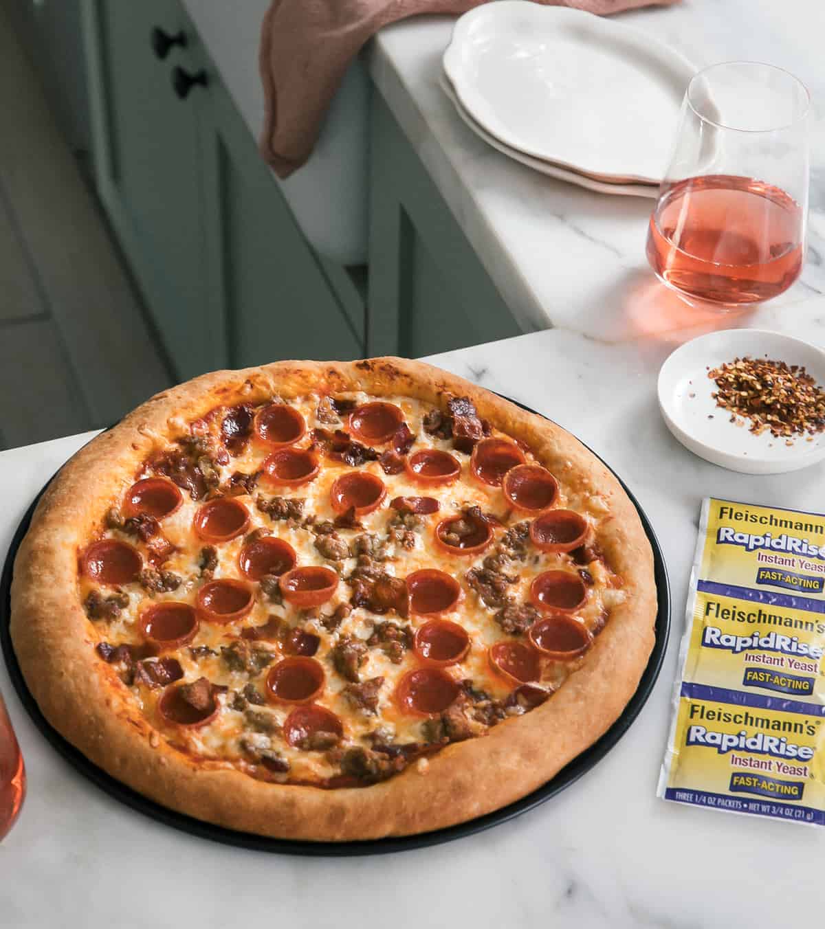 Meat Lover's Pizza - A Cozy Kitchen