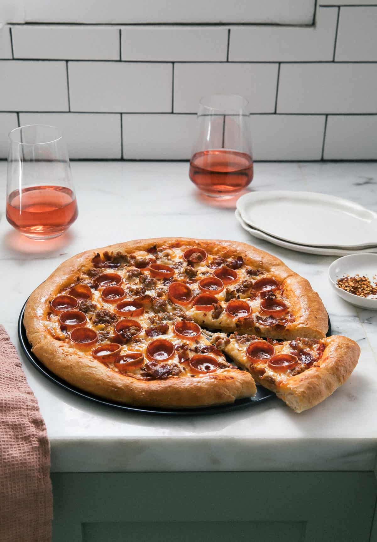 Meat Lover's Pizza - A Cozy Kitchen