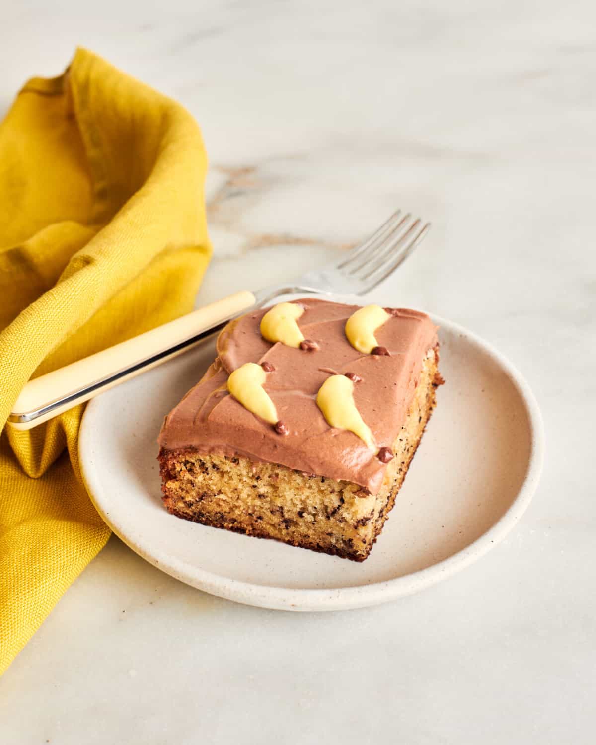 Mini Banana Cake with Chocolate Cream Cheese Frosting - A Cozy Kitchen