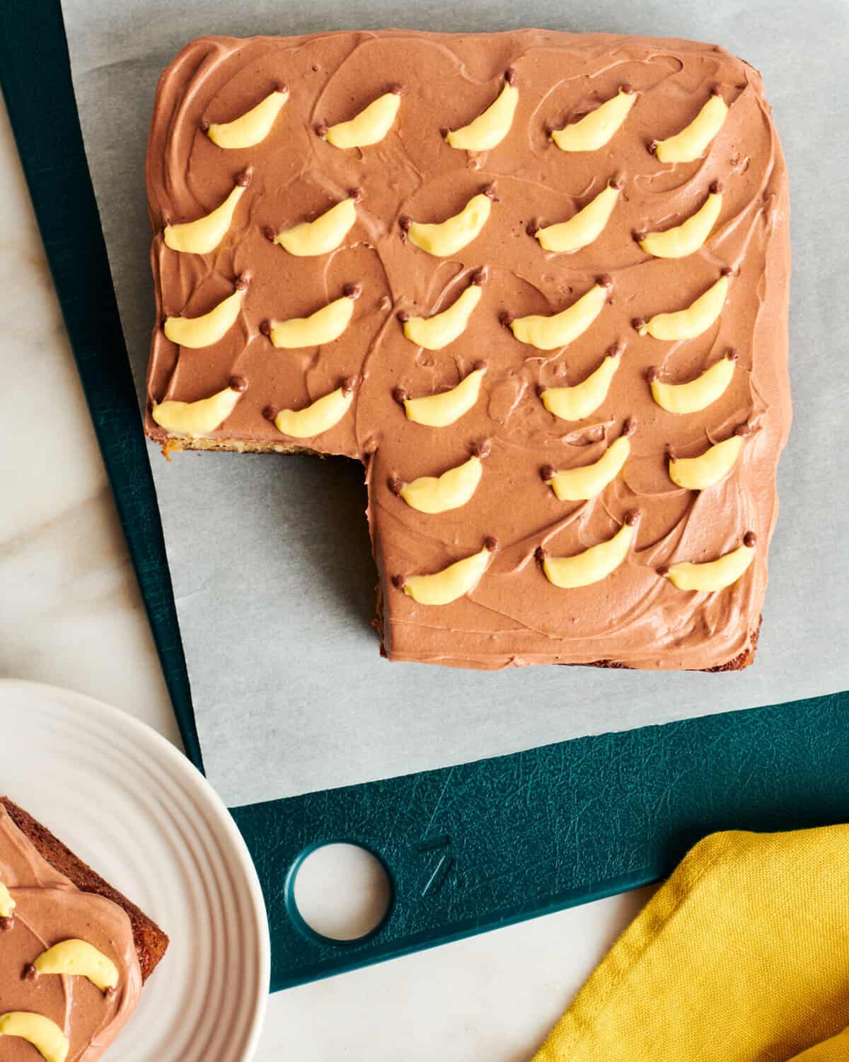 Mini Banana Cake with Chocolate Cream Cheese Frosting - A Cozy Kitchen