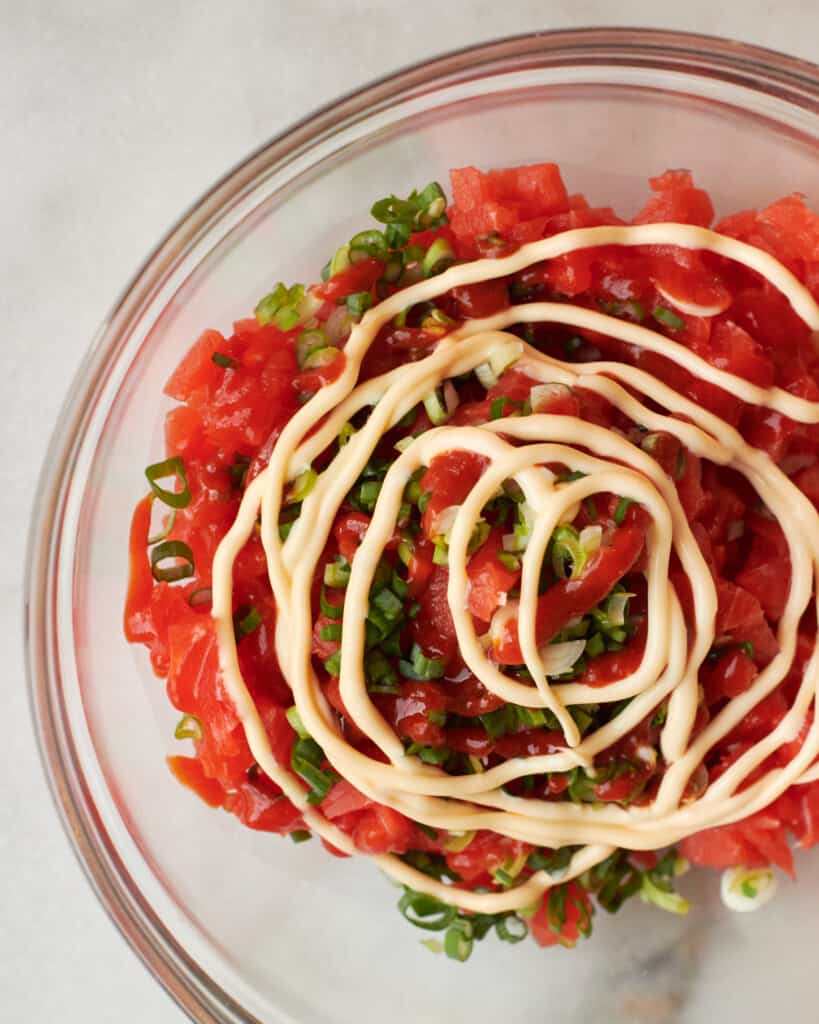 Crispy Rice with Spicy Salmon - A Cozy Kitchen