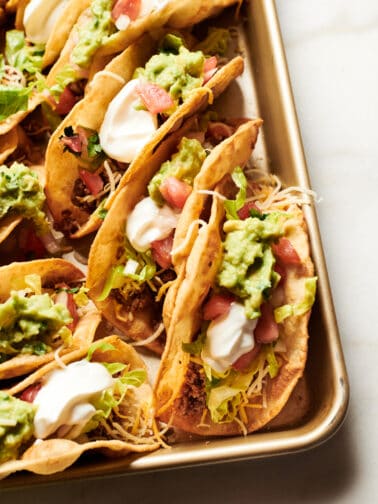 Double Decker Tacos with Ground Beef - A Cozy Kitchen