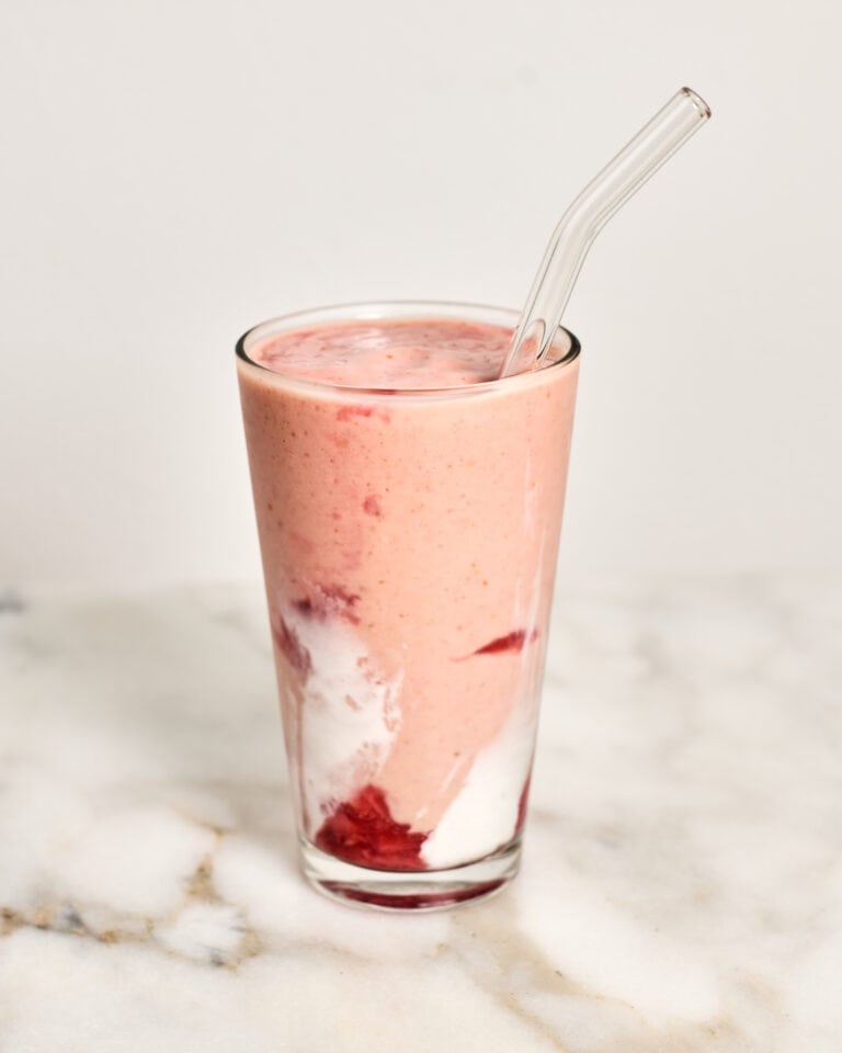Hailey Bieber Strawberry Glaze Skin Smoothie - A Cozy Kitchen