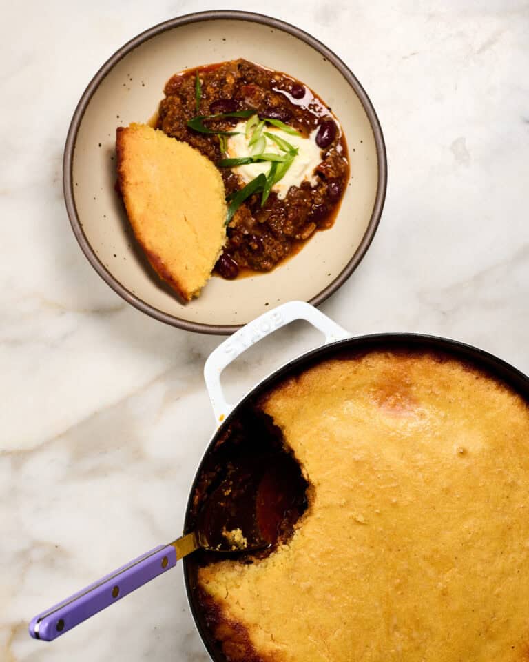 Chili Cornbread Casserole - A Cozy Kitchen