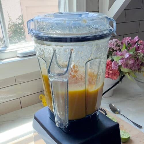 Creamy Mango Agua Fresca (Dairy-Free & Easy Summer Drink) - A Cozy Kitchen